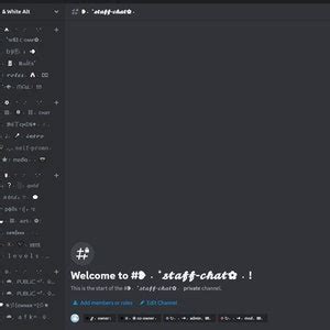 Alternative Font Discord Server Template Cute BLACK WHITE Discord Server For Streaming