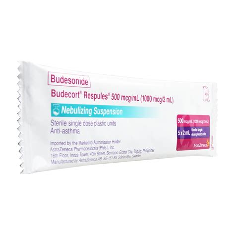 Budecort Budesonide 500mcgml 1 Nebule Prescription Required