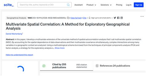 Multivariate Spatial Correlation A Method For Exploratory Geographical