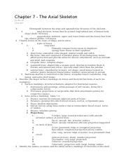 Chapter The Axial Skeleton Chapter The Axial Skeleton Nov AM