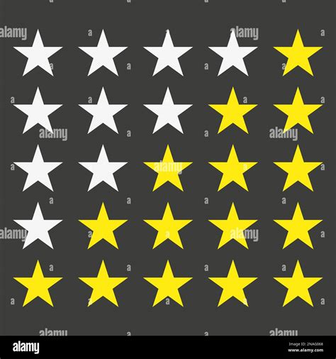Simple Star Rating With Outlines Makes The Stars Pop Out From Background Stock Vector Image