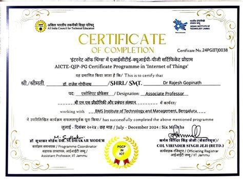 Dr Rajesh Gopinath On Linkedin Iot Iitjammu