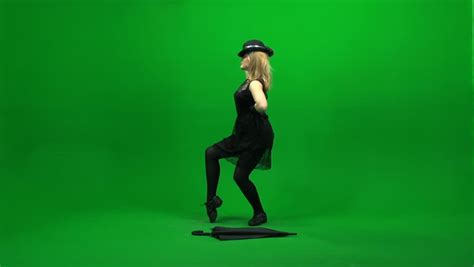 Hip Hop Women Dancing Against Green Screen Female Dance Moves Sexy Body Motion Isolated