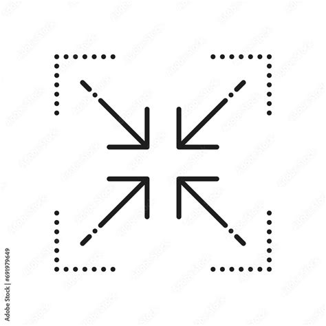 Scale With Arrows Scalability Window Icon Vector Dimension Sign Arrow