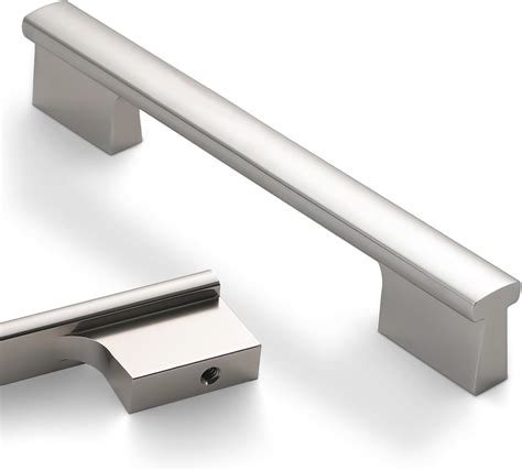 Amasideca 10 Pack Brushed Satin Nickel Cabinet Pulls 5 Inch Hole