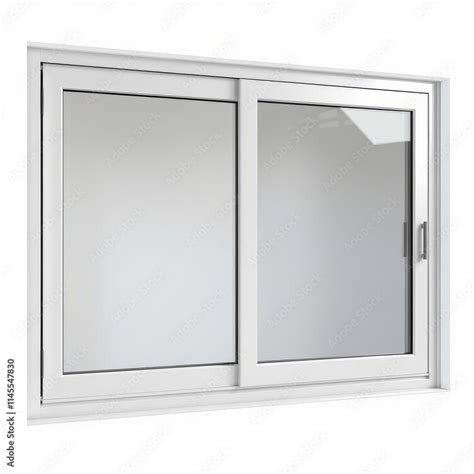 Double Pane Sliding Plastic Window Isolated On White Background