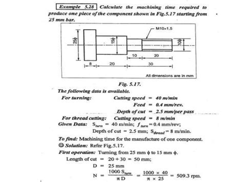 MACHINING TIME CALCULATION PPTX