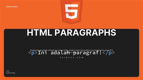 belajar html elemen paragraf