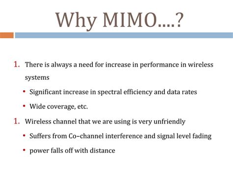 Multiple Input Multiple Output By Saikiran Panjala Ppt