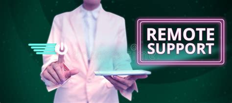 Conceptual Display Remote Support Concept Meaning Help End Users To Solve Computer Problems And
