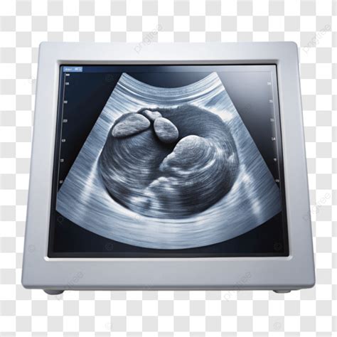 Ultrasound Scan Showing Clear Image Of Internal Body Structure Displayed On A Medical Monitor