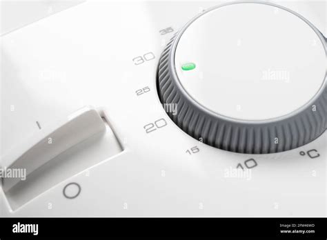 Digital Climate Thermostat Control White Thermostat Isolated On White Background Thermostat