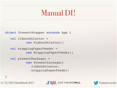 The No Framework Scala Dependency Injection Framework Ppt