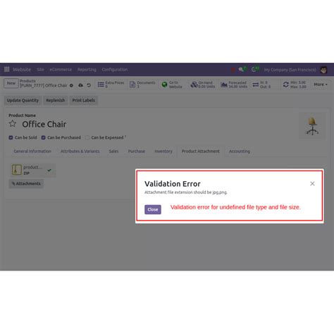 product file attachment for odoo enhance product information