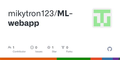 GitHub Mikytron123 ML Webapp