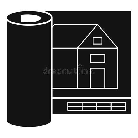 Architect House Project Icon Simple Style Stock Vector Illustration