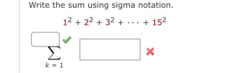 solved write the sum using sigma notation