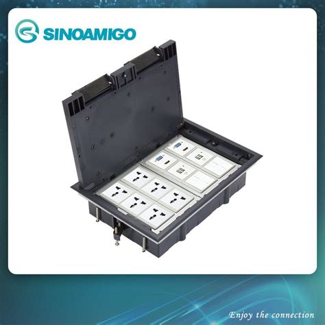 Multi Socket Power And Data Raised Floor Box Outlet Floor Box And Floor Boxes