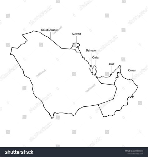 Saudi Arabia Gcc Countries Stock Vector Royalty Free Shutterstock