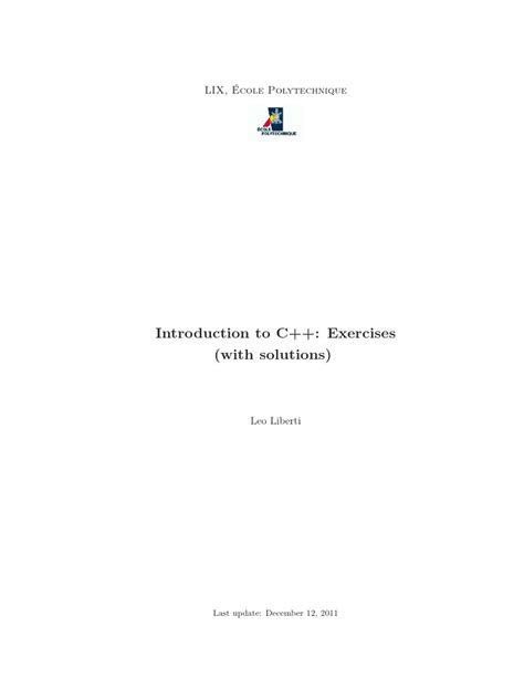 0576 Introduction To C Exercises With Solutions Pdf Computer