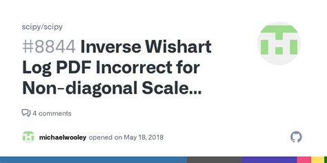 Inverse Wishart Log Pdf Incorrect For Non Diagonal Scale Matrix