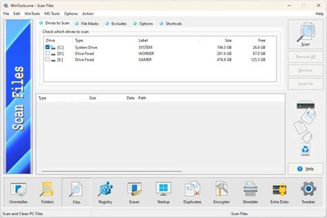Wintools One Scan Files