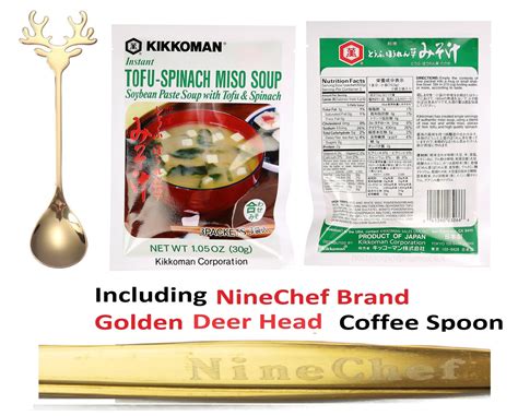 Kikkoman Instant Tofu Spinach Miso Soup Soybean Paste Soup With Tofu And Spinach Pack 1 Plus