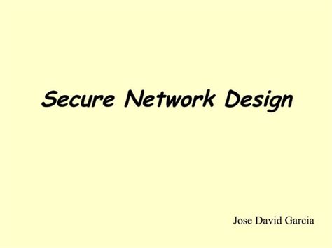 Secure Network Design Ppt