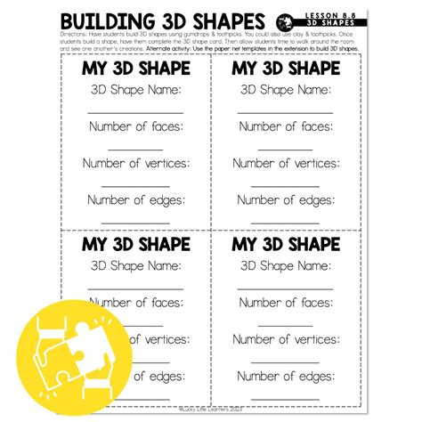 Lucky To Learn Math 3d Shapes Lesson 88 Collaboration Building 3d Shapes Lucky Little