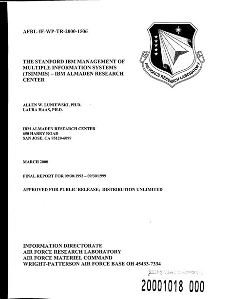 Pdf The Stanford Ibm Management Of Multiple Information Systems