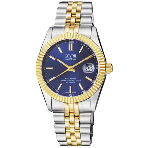 Gevril West Village Automatic Blue Dial Mens Watch 48904 840840126351