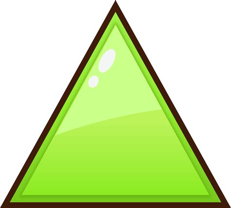 Botón De Triángulo Verde De Dibujos Animados 10983487 Png