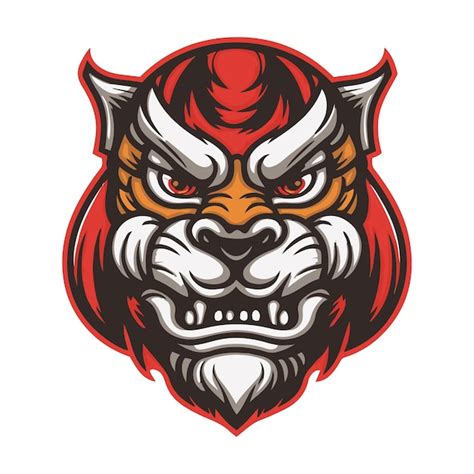 Premium Vector Red Hair Tiger Mascot