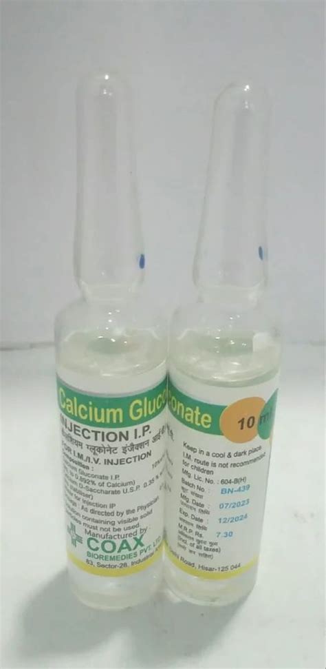 Calcium Gluconate Injection At ₹ 300box Gluconate Injection In