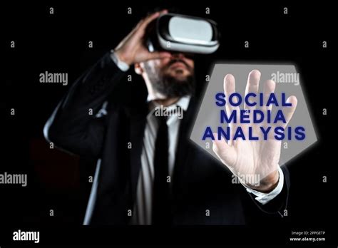 Text Sign Showing Social Media Analysis Word Written On Collecting And