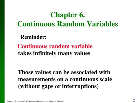 Ppt Chapter 6 Continuous Random Variables Powerpoint Presentation