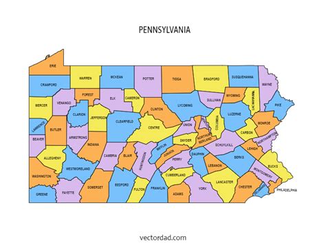 Printable Pa County Map