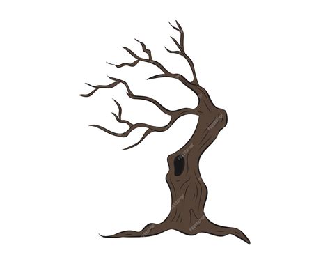 Premium Vector Dead Tree Vector Illustration Of A Dead Tree On White