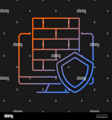 Firewall Gradient Vector Icon For Dark Theme Stock Vector Image And Art Alamy
