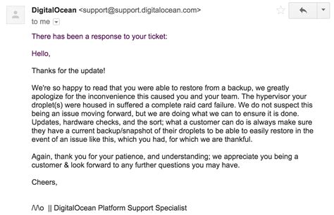 Today Digitalocean Lost Our Entire Server Freek Van Der Hertens Blog