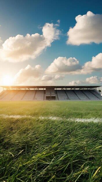 Fresh Cover Background Beautiful Stadium Grass Premium Ai Generated Image
