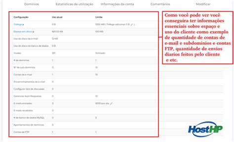 Consultando estatísticas de utilização do usuário no DirectAdmin HostHP