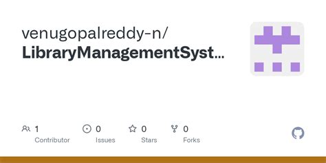 GitHub Venugopalreddy N LibraryManagementSystem