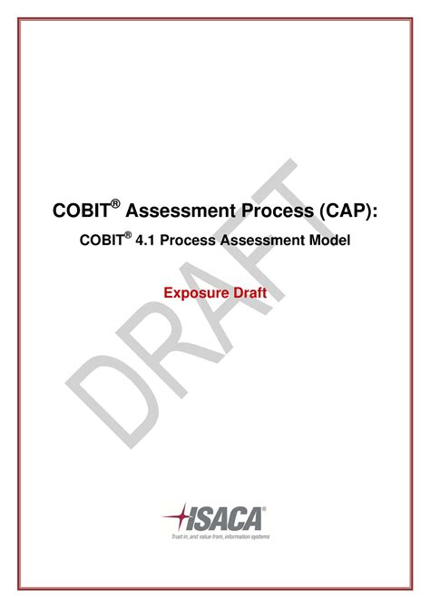 Cobit 4 1 Process Assessment Model 1 Cobit ® Assessment Process Cap
