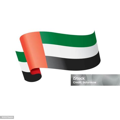 아랍 에미리트 연방 플래그 흰색 배경 벡터 일러스트 레이 션 0명에 대한 스톡 벡터 아트 및 기타 이미지 0명 3차원 형태 국기 Istock