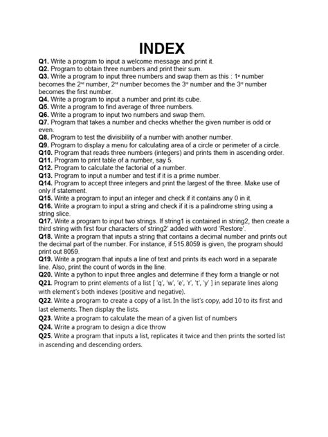 25 programs pdf numbers string computer science