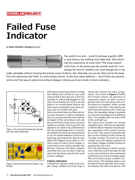 Failed Fuse Indicator Pdf Fuse Electrical Light Emitting Diode