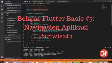 Belajar Flutter Basic 7 Navigation Aplikasi Pariwisata Daeng Web