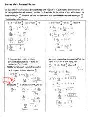 Understanding Related Rates Key Concepts And Examples Course Hero
