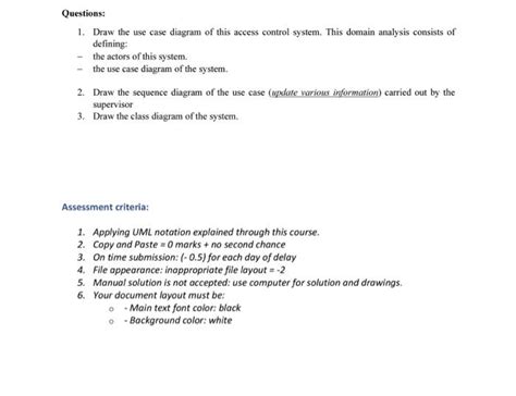 Solved Can You Draw Case Digram And Sequence And Class